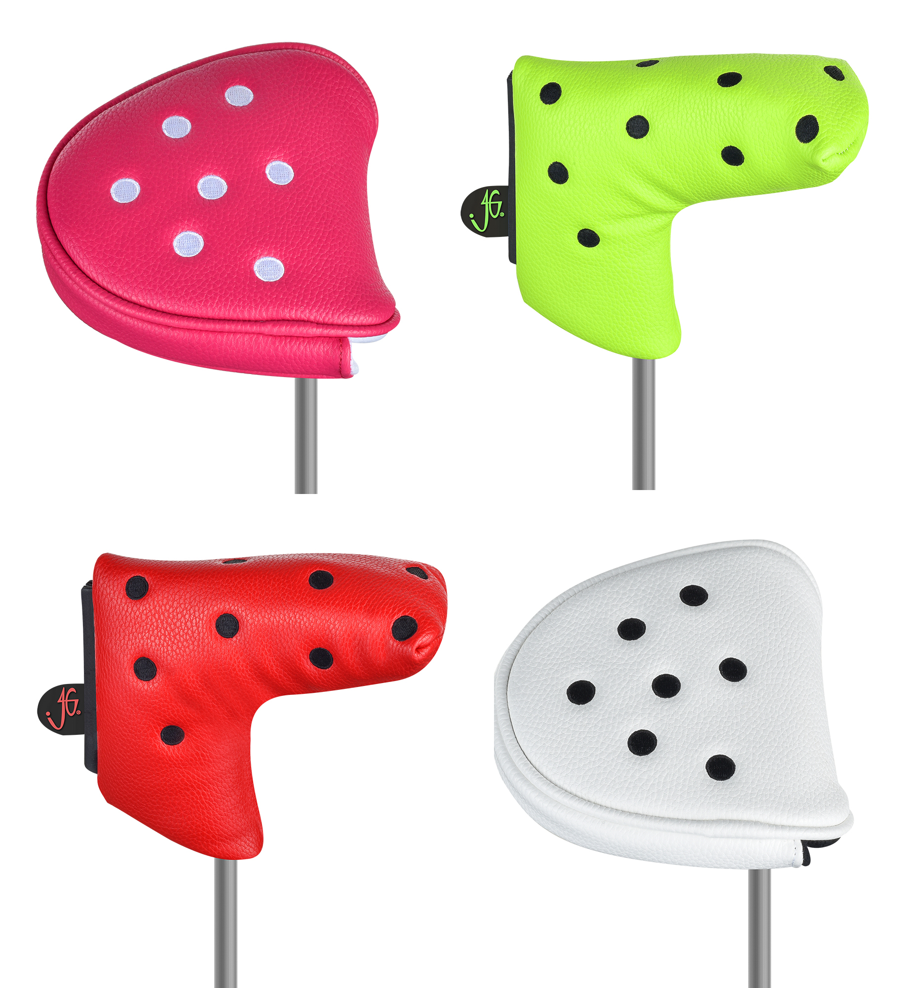 New Polka Dot Putter Covers - Pink Golf Tees